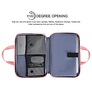 17-17.3 Inch Laptop Briefcase for Women Ladies Bag with Organizer for New HP Envy 17.3, Dell Inspiron 17/Dell G3 G7 17.3, Ideapad 330 L340 17.3, TUF 17.3, MSI GS75 GL75 GF75 17.3" Case, Pink