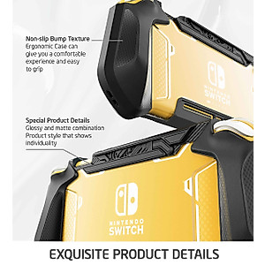 Mumba Grip Case for Nintendo Switch Lite, [Blade Series] TPU Protective Portable Cover Accessories Compatible with Switch Lite Console 2019 Release (Black)
