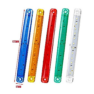 ACSUZ 4Pcs Side Marker Indicator Lights 12-24V 12LED Front Rear LED Indicator Turn Signal Lamp for Car Truck Trailer Lorry Bus,Green