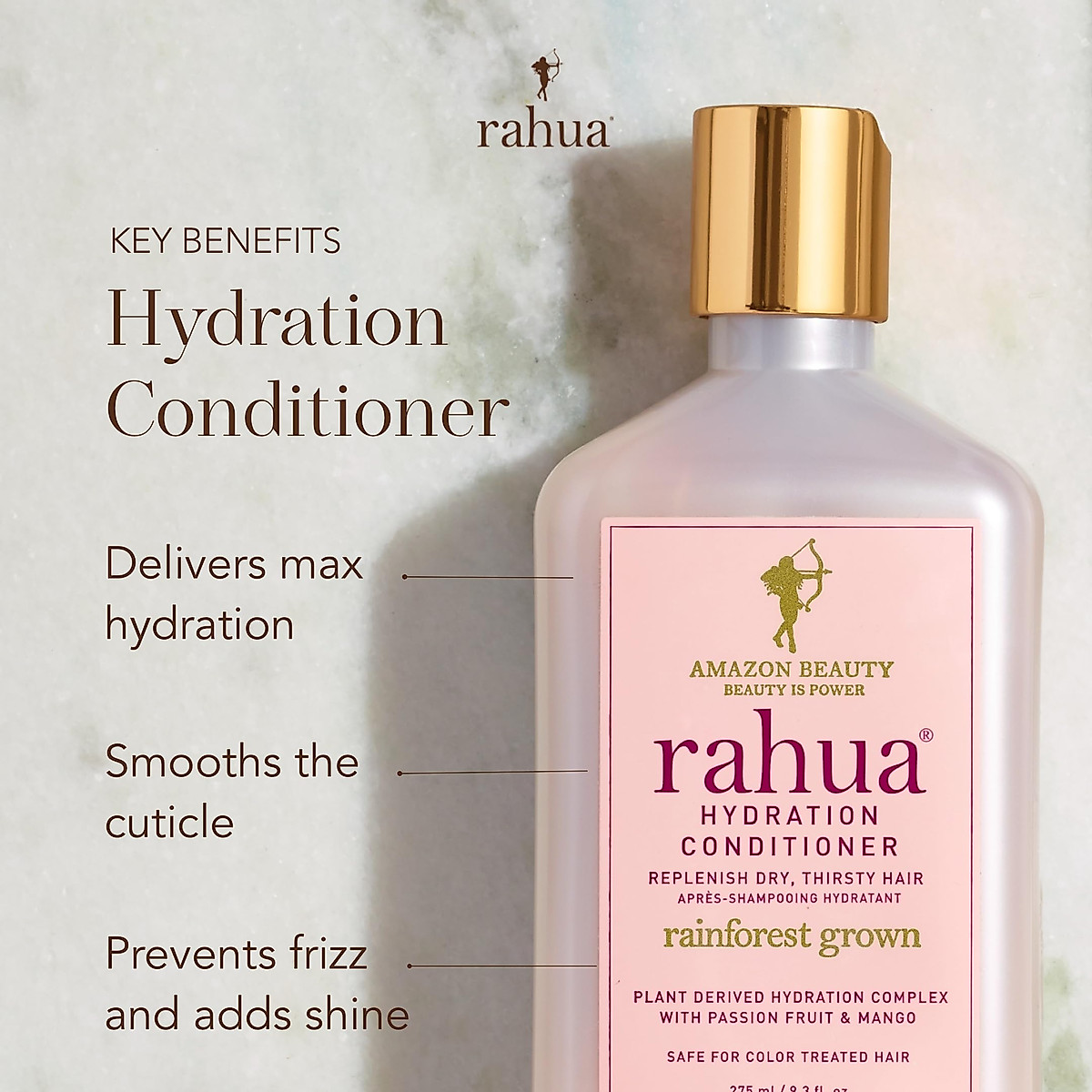 Rahua Hydration Hydrating Hair Conditioner, 9.3 Fl Oz, Moisturizing Organic Conditioner with Natural, Plant Based Derived Ingredients, Mango & Passion Fruit, Hair Care for Dry Hair, Frizz & Scalp Care