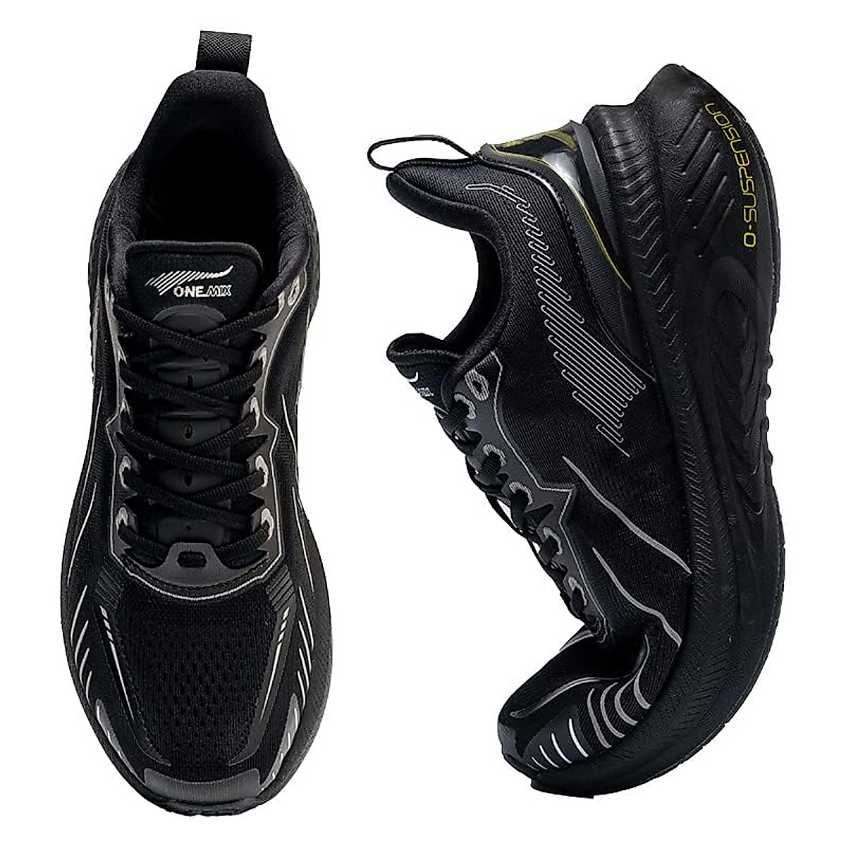 Mens Workout Shoes for Gym Lifting Cross Trainer Comfortable Crossfit Wide Toe Box Athletic Sports Running Shoes Black Size US Men 8.5