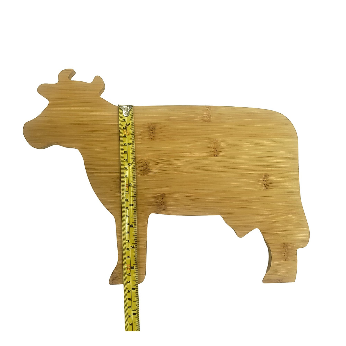 (Set of 10) Animal Cow Shaped Bulk Plain Bamboo Cutting Boards (Set of 10) | For Customized Engraving | Wholesale Premium Blank Board