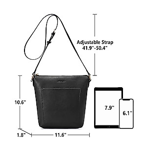 WESTBRONCO Crossbody Bags for Women Trendy, Medium Shoulder Handbags Soft Vegan Leather Purse Casual with Card Slots