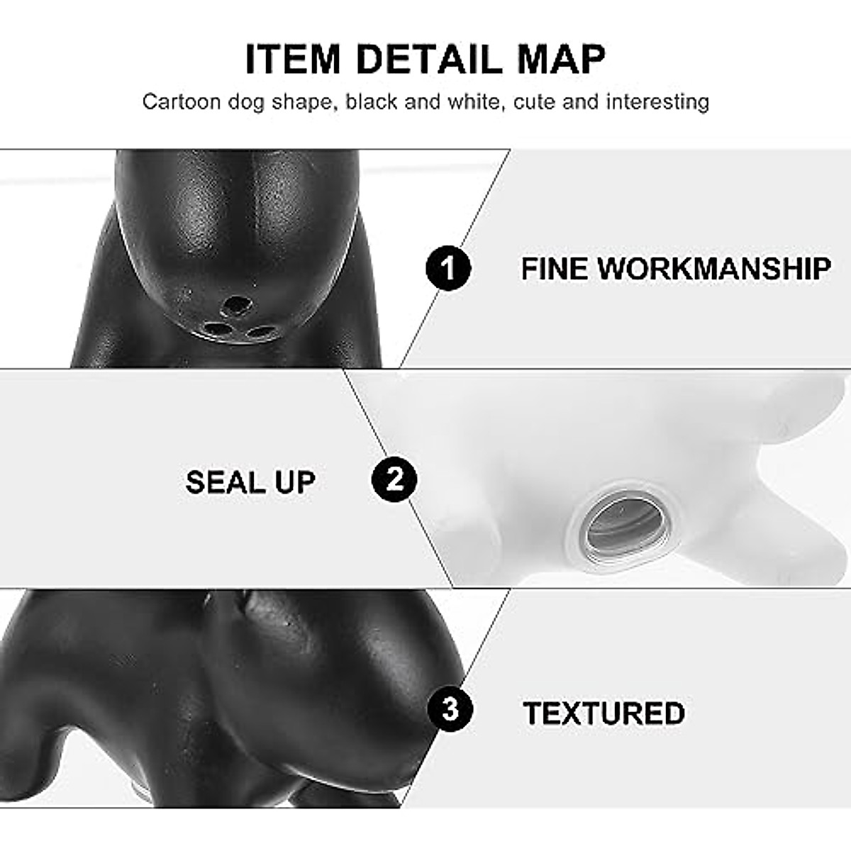 UPKOCH 2pcs Dog Salt and Pepper Shaker Set Cute Ceramic Dog Figurine Spices Jars Condiment Pots Seasoning Container Novelty Puppy Kitchen Accessories for Dog Lover