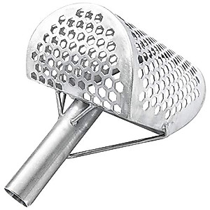 CKG 9 x 6 Sand Scoops Metal Detecting Shovel Sifter Scoop Stainless Steel 304 with Hexagon Holes