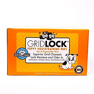GOGO Gridlock, Puppy Pee Pads with Adhesive, 30 Count