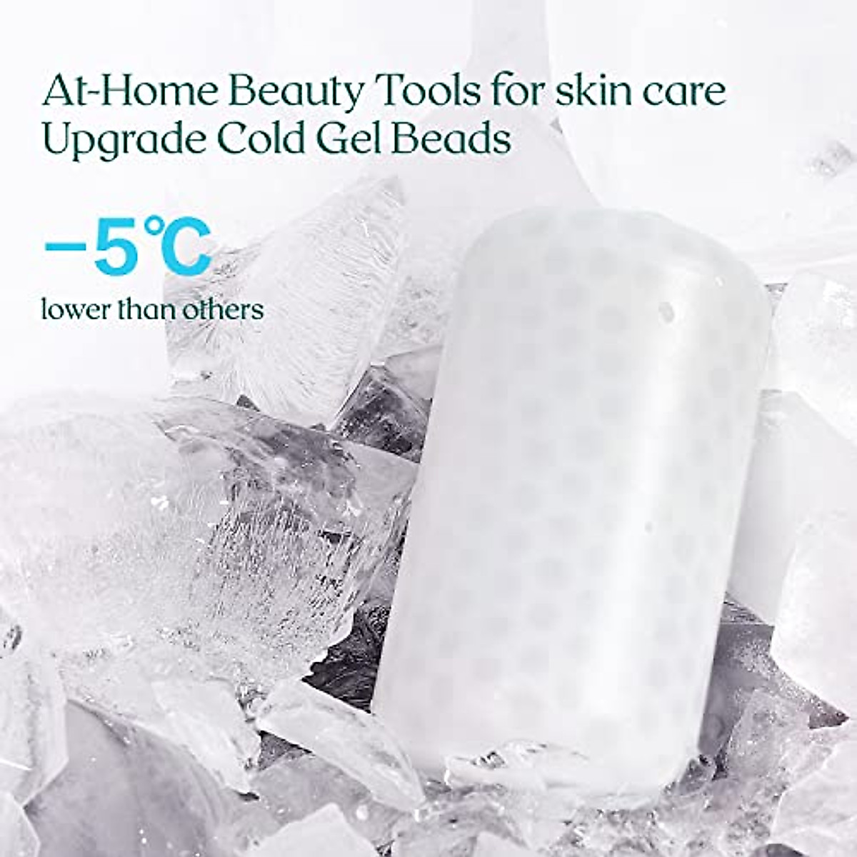 Dr. Pure Ice Roller for Face Massage, Jade Facial Tools for Reduce Puffiness Anti Wrinkle Relief Tighten Skin, Face Icing Massager Facial Roller, Women Skin Care Tool Blue + Rose Quartz