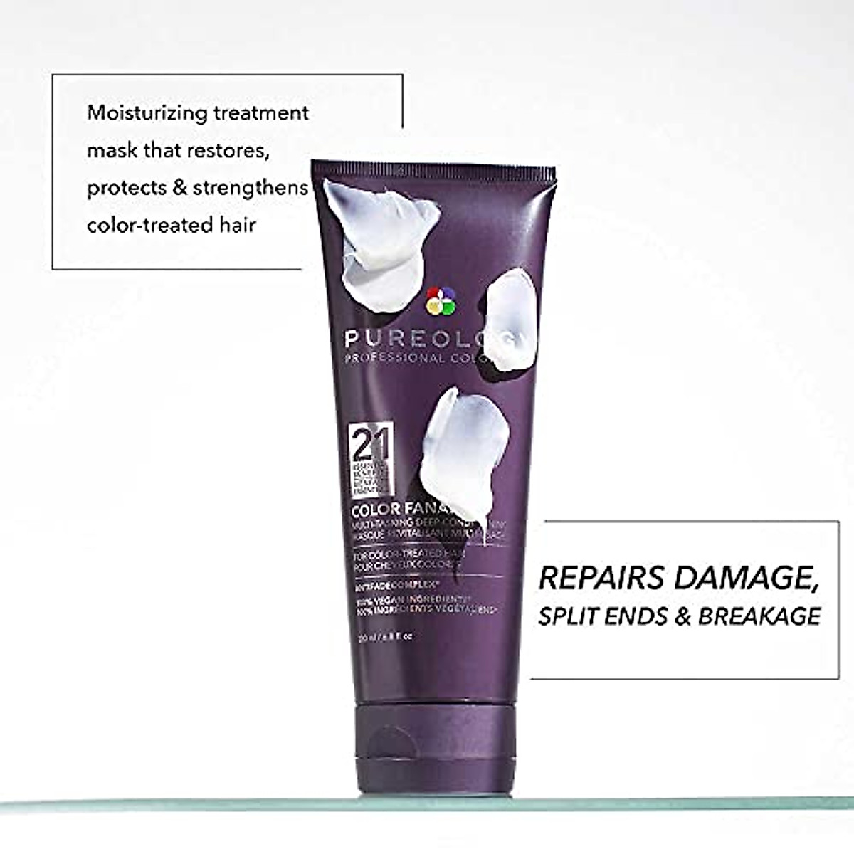 Pureology Color Fanatic Instant Deep-Conditioning Hair Mask | Restore & Strengthen | Maintain Beautiful Color | Vegan, 6.8 Fl Oz (Pack of 1)