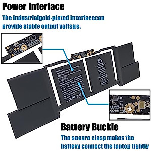 Tinkerpal A1953 Laptop Battery Compatible with MacBook Pro 15 Inch A1990 (Mid 2018 2019) EMC 3215 3359 11.4V 83.6WH 6 Cell