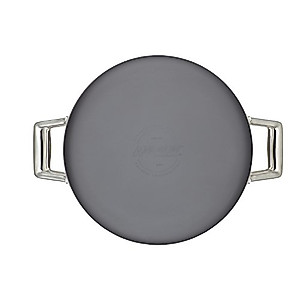 Anolon Authority Hard-Anodized Nonstick Covered Dutch Oven with Steamer Insert, 5-Quarts, Gray