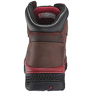 Timberland PRO Men's Bosshog 6 Inch Composite Safety Toe Puncture Resistant Waterproof Industrial Work Boot, Brown/Red, 15 Wide