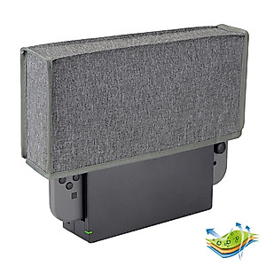 PlayVital Gray Nylon Dust Cover, Soft Neat Lining Dust Guard, Anti Scratch Waterproof Cover Sleeve for Nintendo Switch & Switch OLED Charging Dock