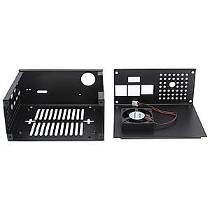 Geekworm X825-C8 (X825 V2.0) Metal Case+Power Switch+Cooling Fan Support X825 V2.0 2.5 inch SATA SSD/HDD Shield & Raspberry Pi 4 Model B & X735 Only(Not Include RPi4&X825 V2.0&X735&PSU&SSD&TF Card)