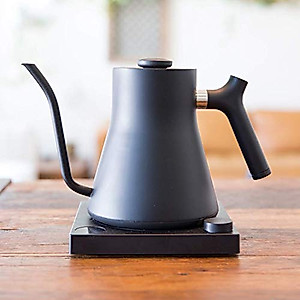 Fellow Stagg EKG Electric Gooseneck Kettle - Pour-Over Coffee and Tea Kettle - Stainless Steel Kettle Water Boiler - Quick Heating Electric Kettles for Boiling Water - Matte Black