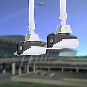 WiTi Extendable Mounting Pole for Security Surveillance Cameras,15.7-23.6 inch Adjustable Ceiling Mount Bracket for CCTV IP Camera,Solid Metal Powder Spray Coating