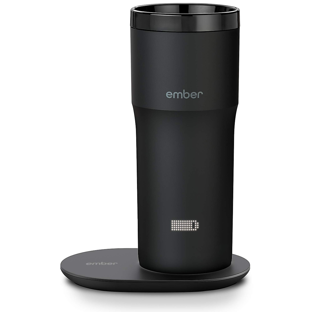 Ember Temperature Control Travel Mug 2, 12 oz, Black, 3-hr Battery Life - App Controlled Heated Coffee Travel Mug - Improved Design