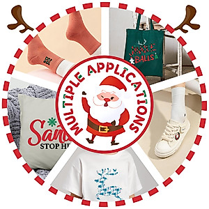 HTVRONT Christmas Heat Transfer Vinyl Bundle-13 Sheets Patterned Buffalo Plaid HTV Vinyl Christmas HTV Cartoon Cute Iron On Vinyl 12" x 10" Inch