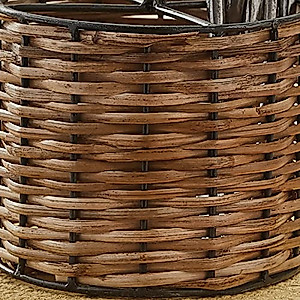 Split P Natural Cane Boho Utensil Caddy