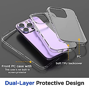 AICase for iPhone 14 Pro Max Clear Case(6.7"),Heavy Duty Drop Protection Full Body Rugged Shockproof/Dust Proof 3-Layer Military Protective Tough Durable for iPhone 14 Pro Max