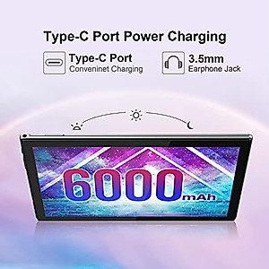 HHC Tablets 10 Inch Android Tablet, 1080p Full HD Touchscreen, Octa-Core Processor, 2GB RAM 32GB WiFi Smart Tablet, 13MP Camera，6000mAh Long Battery Life Tablet, Latest Model 2023, Grey