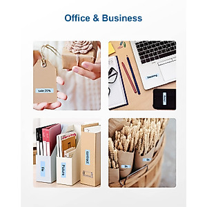 POLONO Thermal Label Maker Tape Replacement Compatible with D30, P10 E1, L1, Q1 Label Printer, Not for POLONO P31S, 15mmx40mm/0.5x1.57inch, 180 Labels/Roll, P10 Thermal Printing Label Paper (Blue)