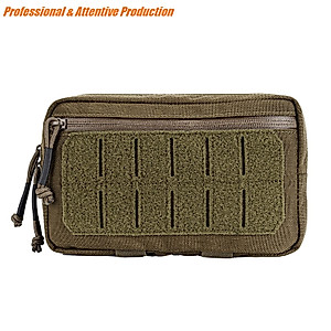 Dotacty Mini Modular Admin Pouch Tactical MOLLE Utility Gear Tool Pouch for Chest Rig Duty Vest Battle Belt Accessory Bag Addition for Pack RG