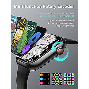 Zombazi Smart Watch for Men Women (Black)