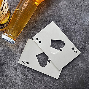 Bottle Opener, Stainless Steel Beer Bottle Opener 4 Pieces, Beer Cap Opener Speed Openers for Kitchen, Bar, Restaurant