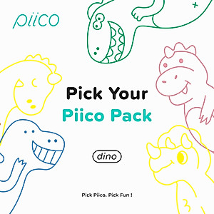 Piico Unflavored Kids Floss - No Fluoride Dual Line Dental Floss Picks - Fun Oral Care in Colorful Floss Sticks Design - Kids Flossers Avoid Tooth Decay & Gum Disease - 80 Count Dino