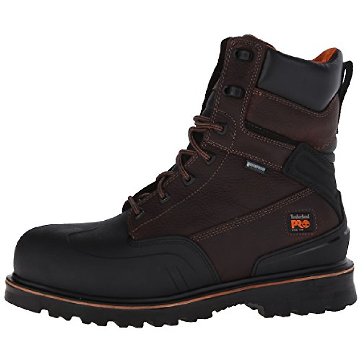 Timberland PRO Men's 8 Inch Rigmaster XT Steel Toe Waterproof Work Boot, Brown Tumbled Leather, 9.5 M US