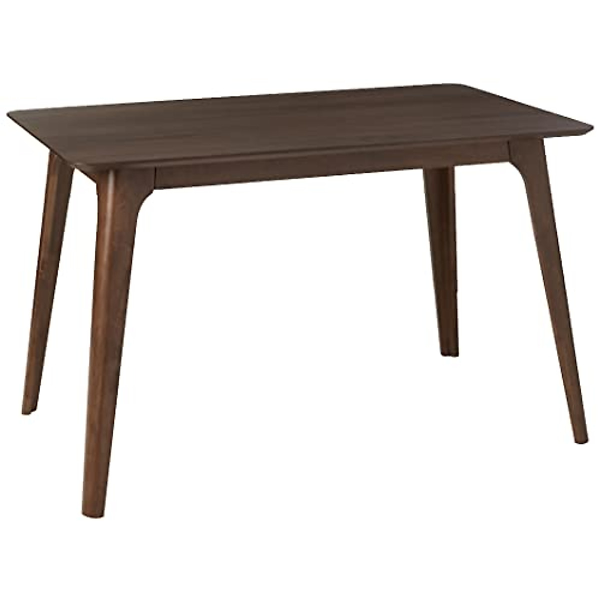 Christopher Knight Home Megann Mid-Century Wood Dining Set with Fabric Chairs, 5-Pcs Set, Natural Walnut / Light Beige