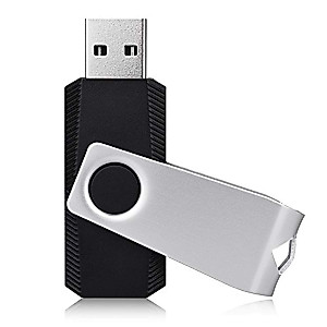 KEXIN 16GB USB Drive Bulk 50 Pack Flash Drive 16 GB USB Drive Thumb Drive Bulk Flash Drive Pack Swivel USB 2.0 (16GB, 50PCS, Black)