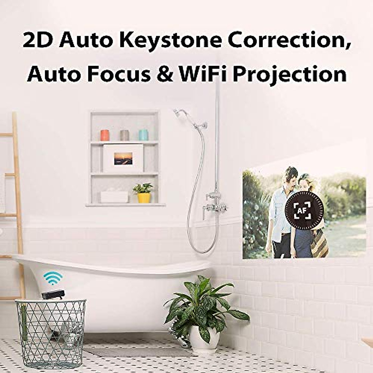 SUS ZenBeam S2 Portable Mini Wireless Projector with Speakers 500 Lumens Native 720P USB-C HDMI ( Renewed)