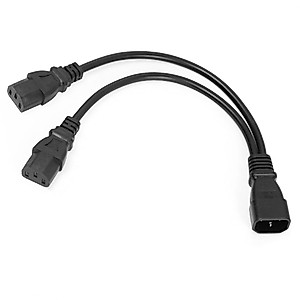 2Pack UPS Server Y Splitter C14 to 2 x C13 Power Adapter Cable Cord