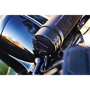 Kuryakyn 2720 MTX Road Thunder Weather Resistant Motorcycle Sound Bar Plus: 300 Watt Handlebar Mounted Audio Speakers with Bluetooth, USB Power Charger, Satin Black