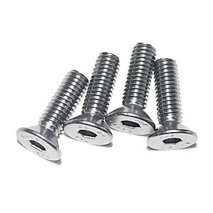 Fullerkreg 18-8 Stainless Steel Hex Drive Flat Head Screw M6 x 1 mm Thread, 16 mm Long,Packs of 25