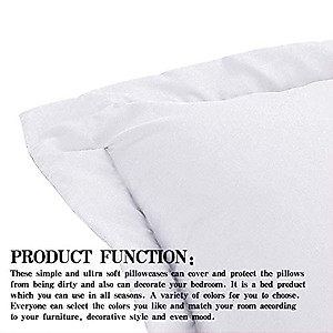 NTBAY 100% Brushed Microfiber 26x26 Euro Pillow Shams Set of 2, Super Soft and Cozy European Throw Pillow Covers, Wrinkle, Fade, Stain Resistant Square Pillow Cases, White