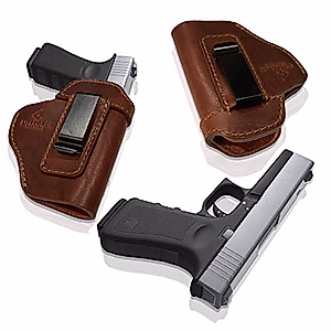 Glock 43X Holster Glock Best Concealed Carry Holster Gun Holster IWB/OWB Holster Glock 19 Holster, Leather Cross Draw Holsters, Appendix Carry, Glock 43 Holster, Taurus G3C Glock 48 Holster