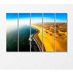 Skeleton Coast Namib Desert Namibia Canvas Print 5 Panels / 36x24 inches