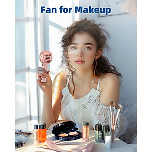 Edvision Mini Handheld Fan, Powerful Portable Fan 3 Speeds, USB Rechargeable Small Hand Fan, Personal Fan Battery Operated, Cute Design Makeup Eyelash Fan for Stylish Girls Women Kids Outdoor Travel