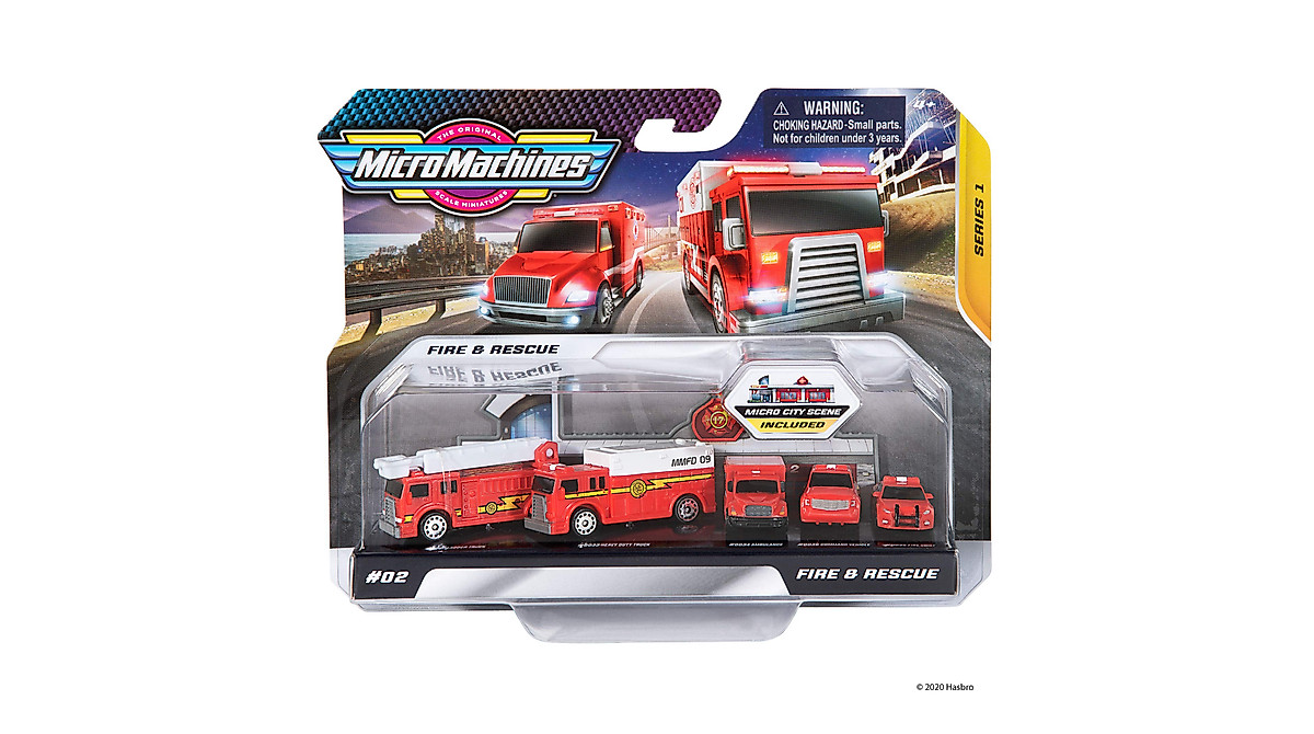 Micro Machines Fire & Rescue World Pack - Collect & Play