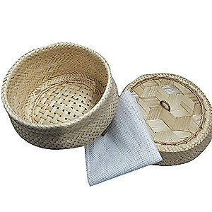 Heavens Tvcz Bamboo Rice Steamer Basket with Lid Sticky Rice Cooker Thai Home Electric Cooker Food Safe Free Cloth 1 piece