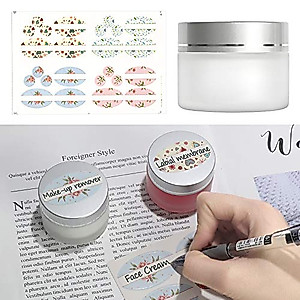 12 Pack 30ml 1 oz Matte Clear Glass Jars with Silver Lids & Inner Liners,Round Containers Travel Jars for Cosmetics, Eye Shadow, Makeup and Face cream Lotion.
