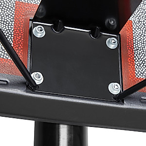 Topeakmart Youth Portable Basketball Hoop System Stand 7-10ft Height-Adjustable for Indoor Outdoor w/ 2 Wheels, Fillable Base & 43in Backboard