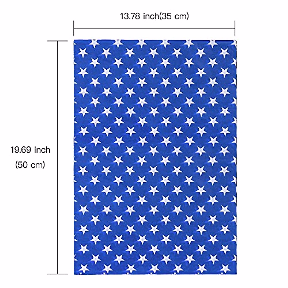 MAYPLUSS Independence Day Wrapping Tissue Paper - 100 Sheets - Red/Blue/White Design - 13.7 inch X 19.7 inch Per Sheet