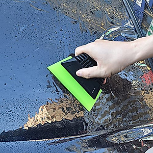 REEVAA Small Squeegee Window Tint Rubber Squeegee, Non-Slip Handy Tint Squeegee PPF Squeegee for Auto Window Tinting Car Windshield, Household Shower Squeegee,Mirror,Glass Door Window Cleaning - 2PCS