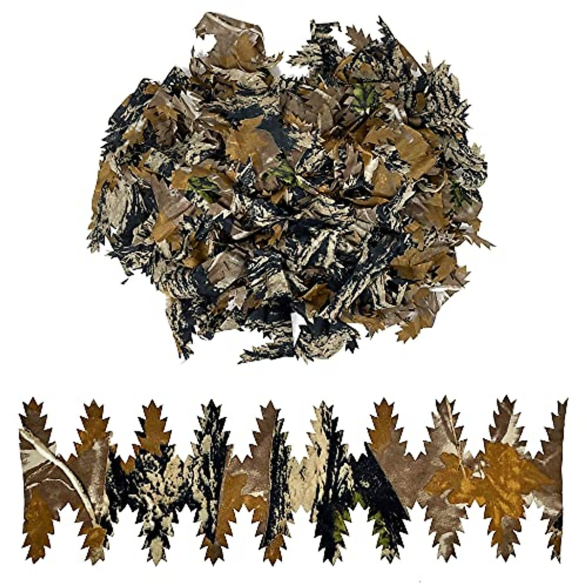 Arcturus 3D Loose Leaf Bundle - 50 Laser-Cut Leaf Strips for 3D Camouflage | Great for Hunting Blinds, Rifle Wraps & DIY Ghillie Suits (Fall Forest)