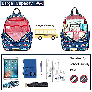 CAMTOP Backpack for Kids Boys Preschool Backpack with Lunch Box Toddler Kindergarten School Bookbag Set (Y0065-2 Navy Blue)