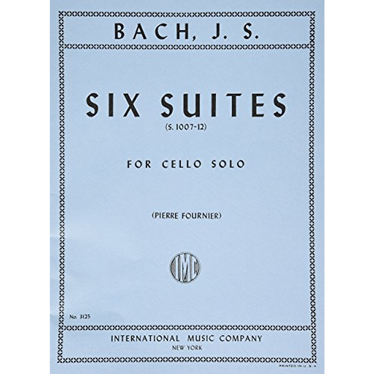 Bach, JS - 6 Cello Suites BWV 1007 for Cello - Arranged by Fournier - International Edition