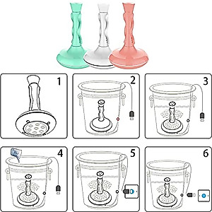 CZKJ Portable Ultrasonic Washer,Mini Washing Machine,High-Power Ultrasonic Turbine Washing Machin,Portable Washing Machine for Travel Business Trip or College Rooms (Pink)